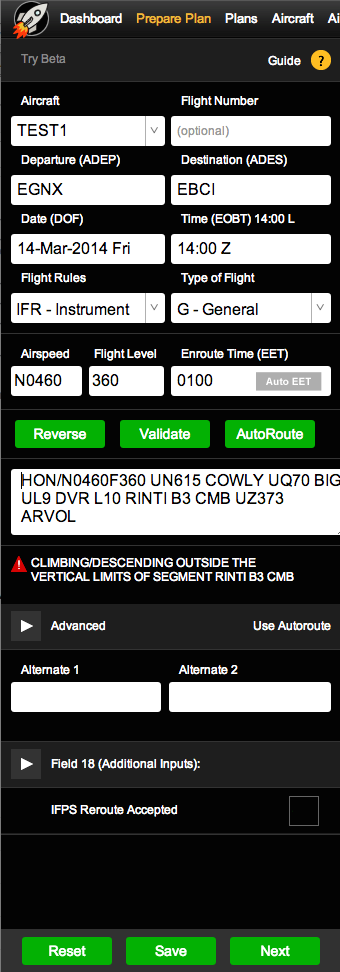 Validating FPL Flights with CFMU in Europe